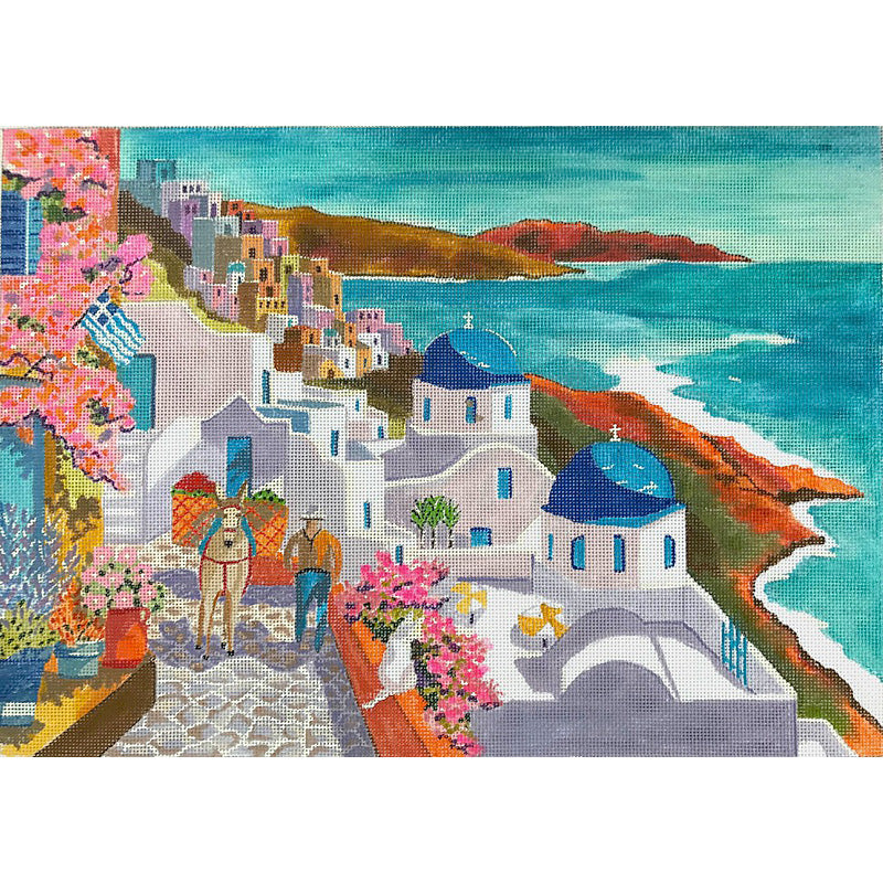 Santorini, Greece --EN 041 – PLD Needlepoint Designs