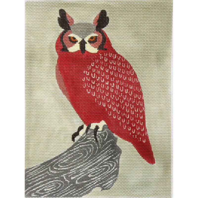 Horned Owl by Anna See – PLD Needlepoint Designs