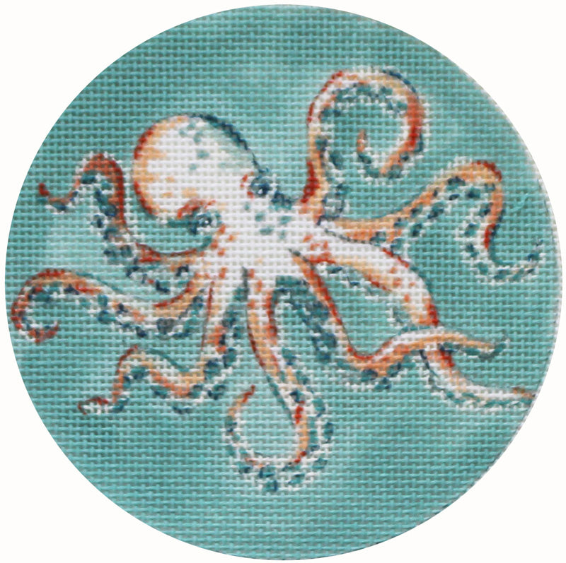 By the sea ornament: Seahorse on aqua-- SH 1828 – PLD Needlepoint Designs