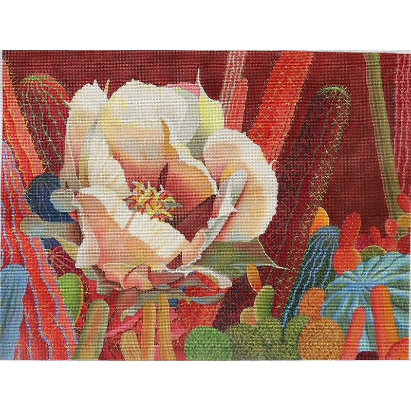 White Desert Bloom --SW 131 – PLD Needlepoint Designs