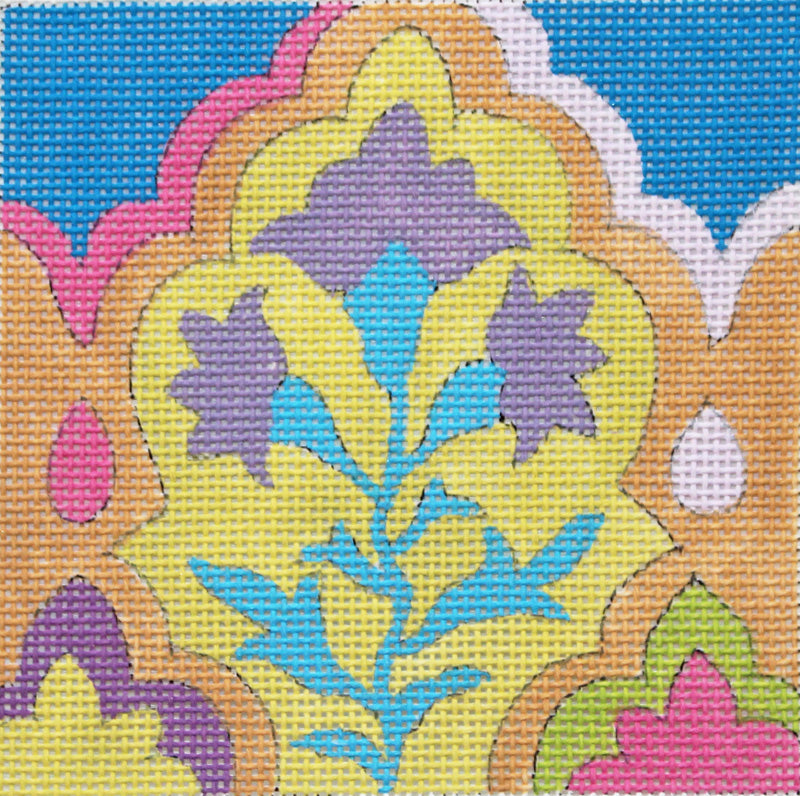 Arabesque Tiles Yellow – PLD Needlepoint Designs