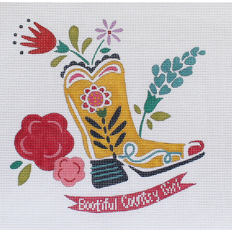 Bootiful Country Girl by Cathy B - CB 1202 – PLD Needlepoint Designs